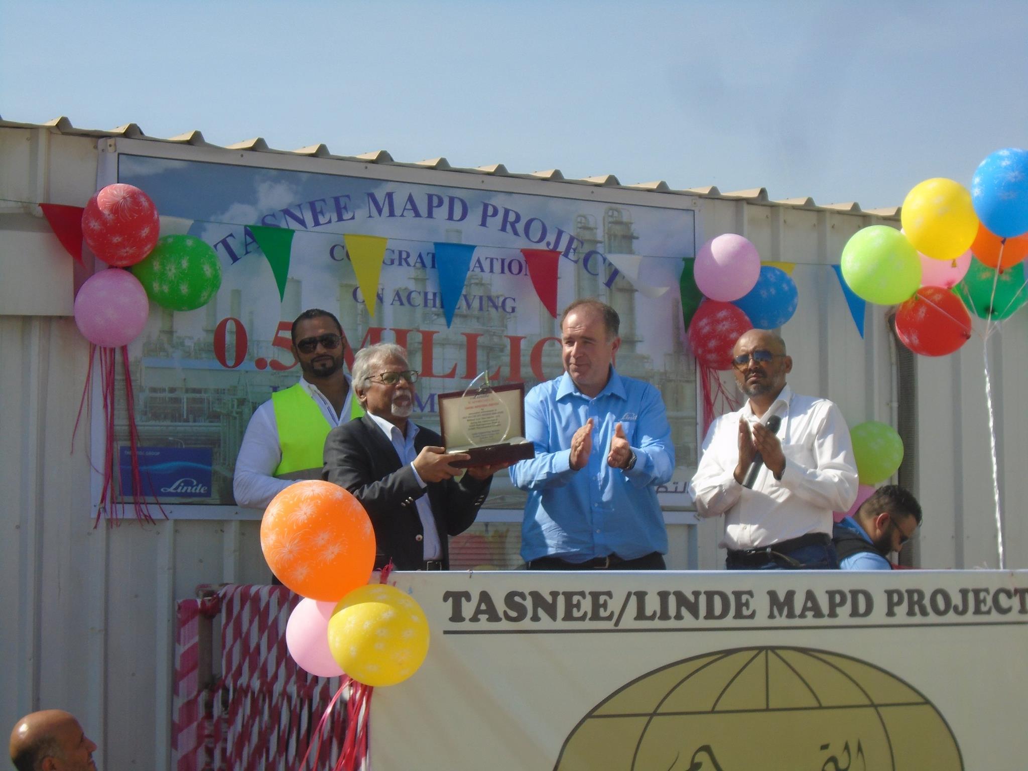 Tasnee/linde Mapd Project 0.5 Million Safe Man Hours Ceremony - Tamimi ...